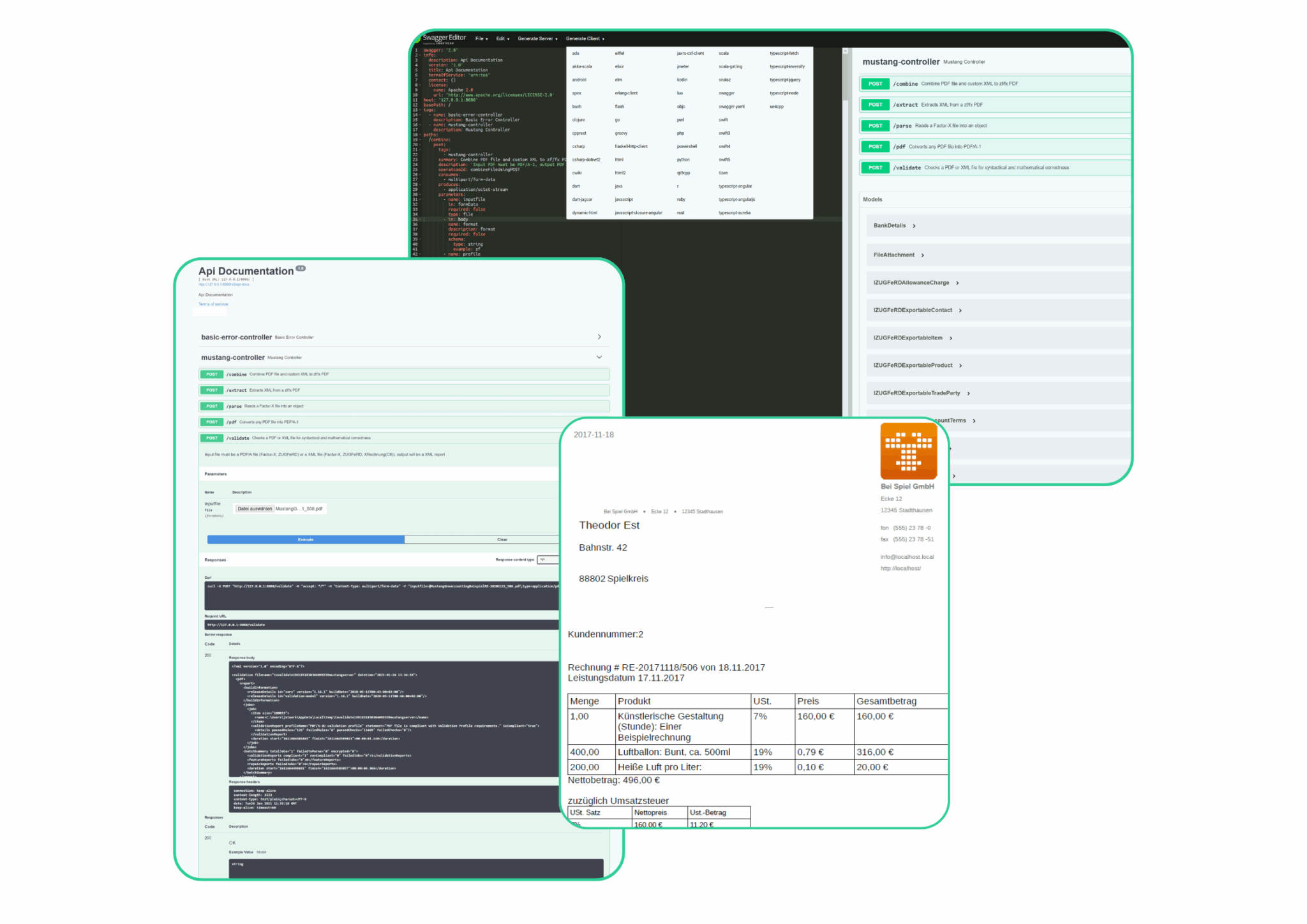 Mustang e-invoice solutions – Factur-X/ZUGFeRD+XRechnung